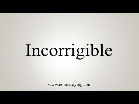 How To Say Incorrigible