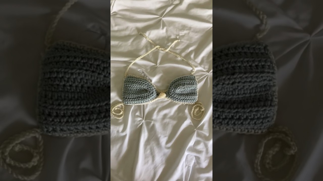 crochet bikini top tutorial #crochet #crochetideas #tutorial
