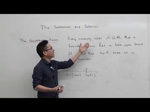 Supremum & Infimum --- Part 1 --- Supremum, Example and Completeness Axiom