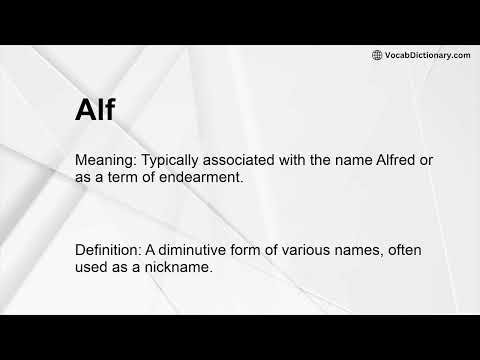 Alf Meaning