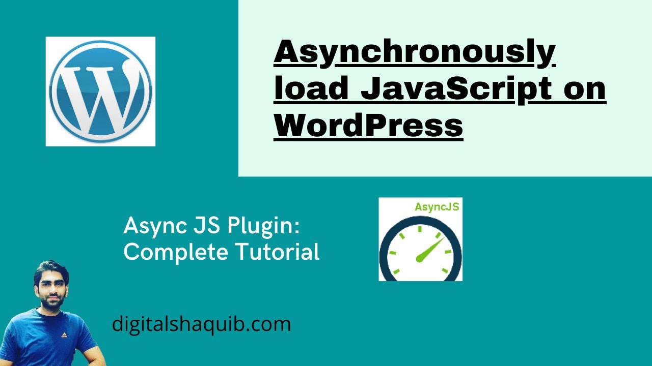 Async JavaScript WordPress Plugin Tutorial : Load JavaScript asynchronously-Settings & Configuration