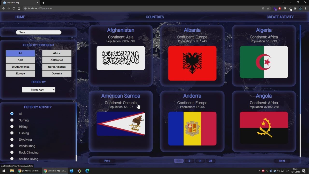 Henry's Bootcamp Individual Project - Countries APP