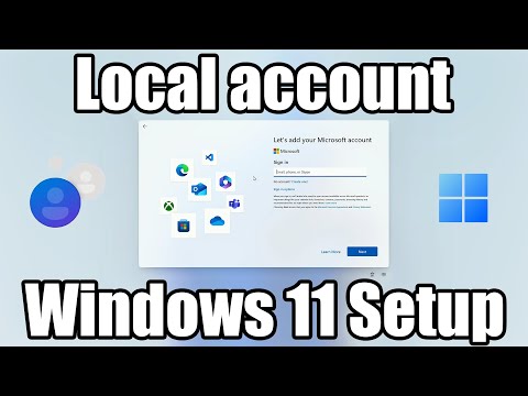 Create local account in Windows 11 Setup