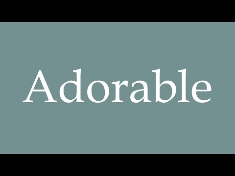 How to Pronounce ''Adorable'' Correctly in French