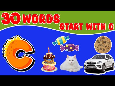 30 Words Starting With C In English | Words That Start with Letter C for Toddlers | Kids Learning
