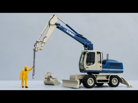 NZG Liebherr A 924 Wheeled Excavator 'Kibag' by Cranes Etc TV
