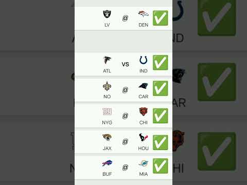 #nfl #2025 Too Dam Early Picks #Week10 w/Standings π