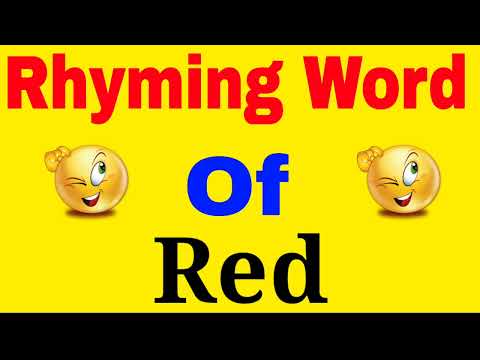 Red ka rhyming word | 2 Rhyming words of Red | Red ka rhyming word kya hai