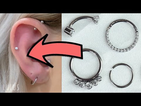 8 Different Styles of Hoops & Studs For Your Helix (Cartilage) Piercing In Titanium