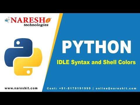 Python IDLE Syntax and Shell Colors | Python Tutorial for Beginners | Mr. Subba Raju