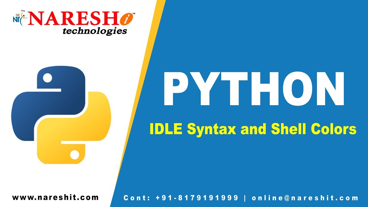 Python IDLE Syntax and Shell Colors | Python Tutorial for Beginners | Mr. Subba Raju