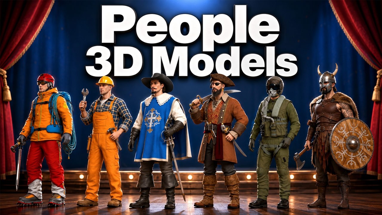 People 3D Models for Games, Films & Visualization