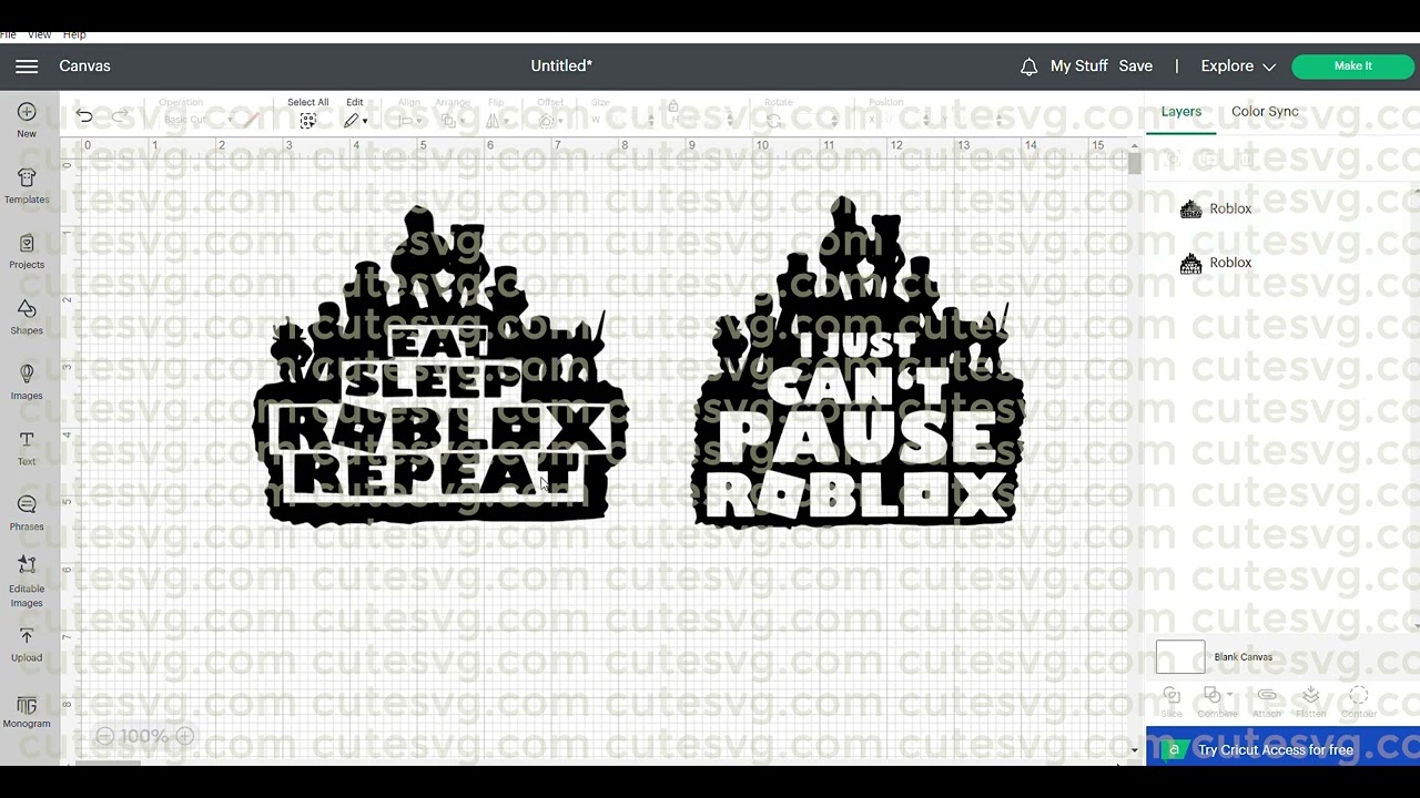 Roblox SVG Bundle, Gaming PNG, DXF, EPS Cut files