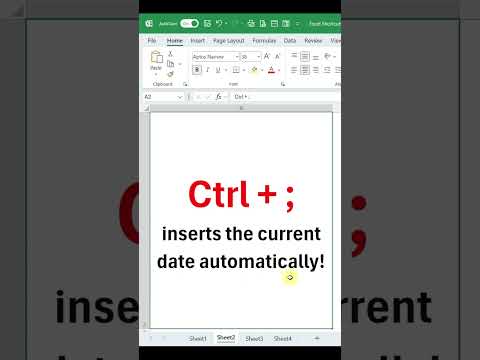 Excel Shortcuts 17 Insert Today's Date Automatically (Ctrl + ;) – Quick Tip! #excel #excelshortcuts