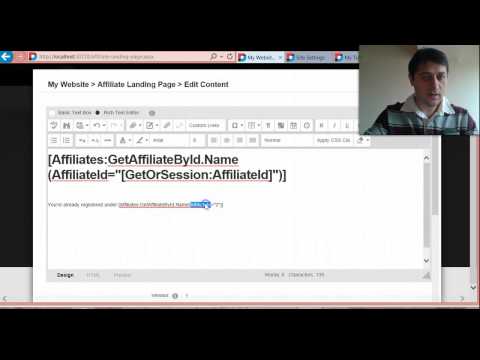 Affiliate Landing Pages using Action Form (3.5) and My Tokens (2.4)