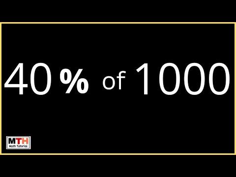 What is 40 percent of 1000? (40% of 1000)