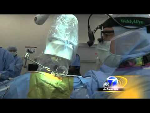 Dr. Kenneth Light shows new techniques in spine surgery.