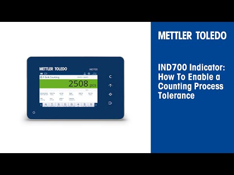 IND700 Indicator: How to Enable a Counting Process Tolerance