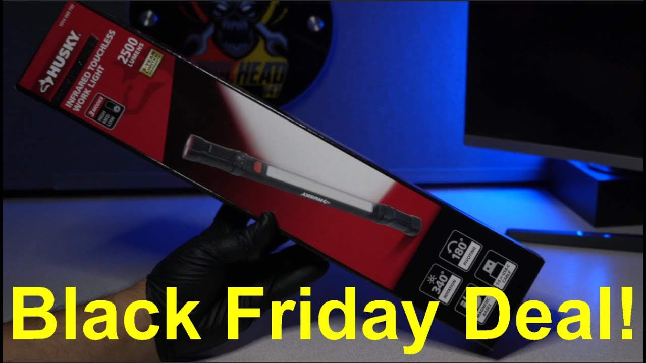 Black Friday Deal: Husky 2500 Lumen LED Rechargeable Infrared Touchless Work Light