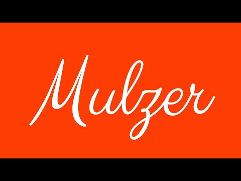 Learn how to Write the Name Mulzer Signature Style in Cursive Writing