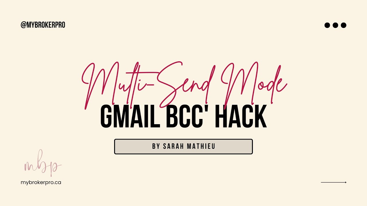 GMAIL  - Multi Send Mode Trick