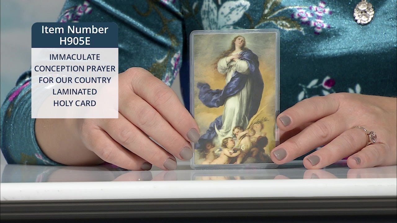 H905E_IMMACULATE CONCEPTION PRAYER FOR OUR COUNTRY LAMINATED HOLY CARD