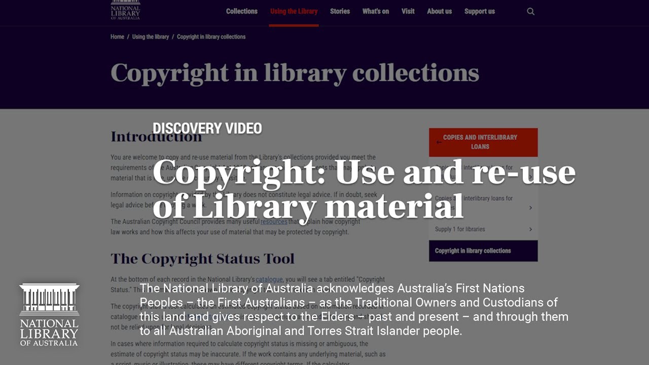 Discovery Video - Copyright: Use and re-use of Library Material