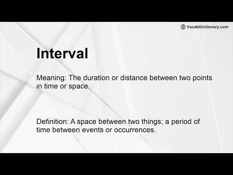 Interval Meaning