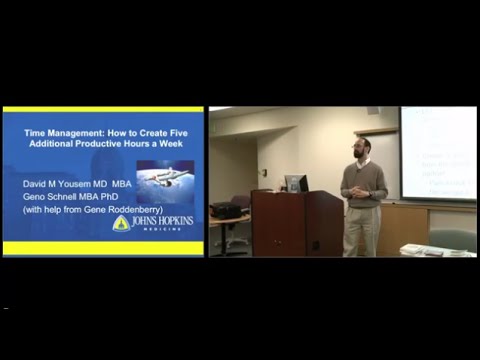 Time Management | Dr David Yousem