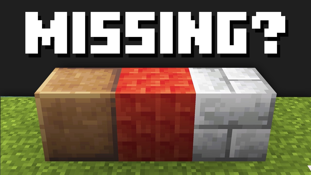 I added 50 Missing Blocks Minecraft NEEDS