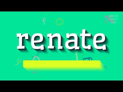 HOW TO SAY RENATE? #renate