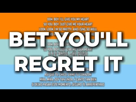 BABY DON'T CRY - Bet You'll Regret It in English and Spanish