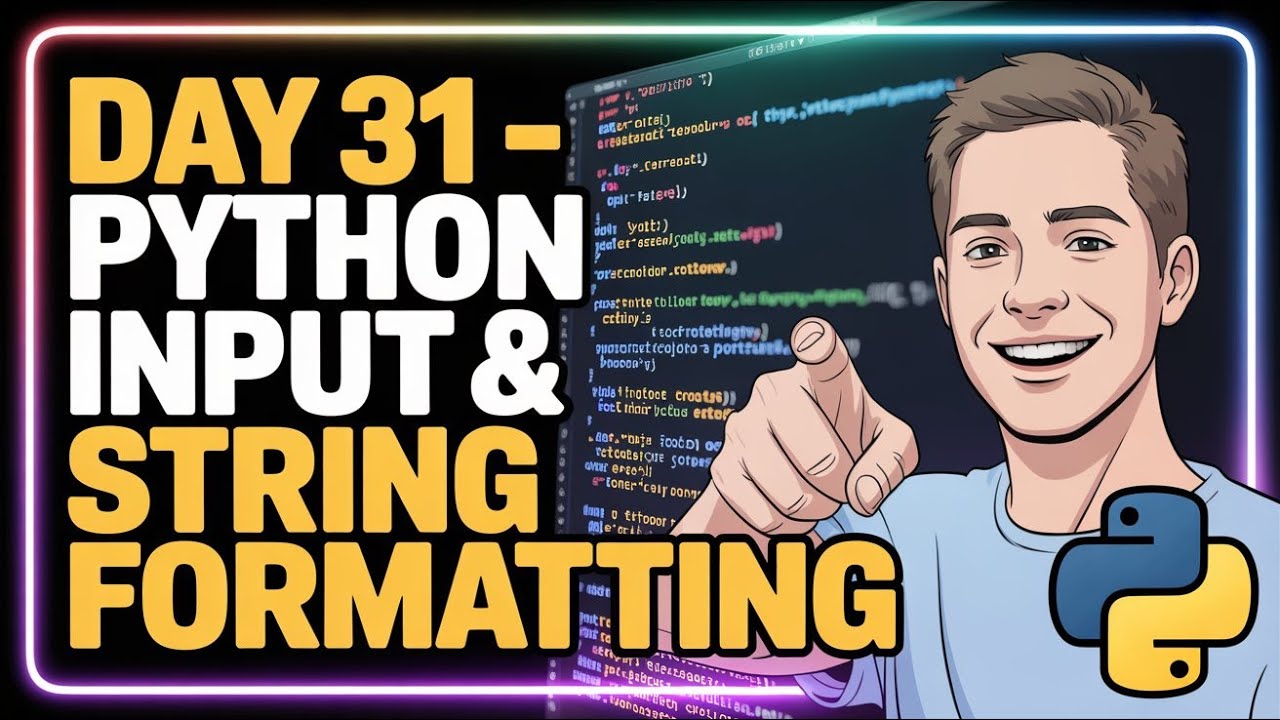 Day 31 | Python Input & String Formatting Tutorial | 3 Years Machine Learning Challenge