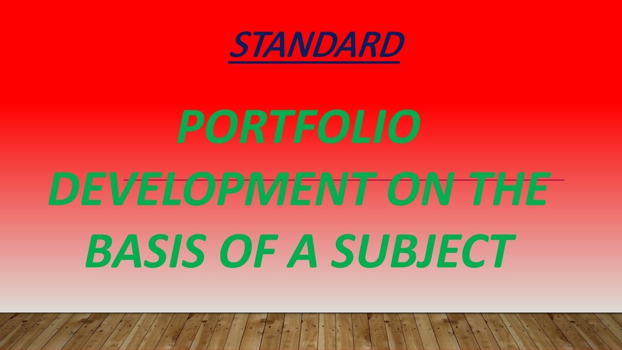 Portfolio Development with Pdf [English ] | Standard
