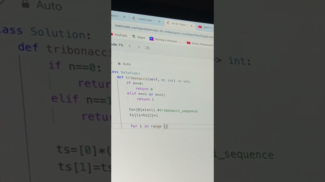 Day 276 : #leetcode #1137|#300daysofcode #algorithms #problemsolving #programming #java #dsa #coding