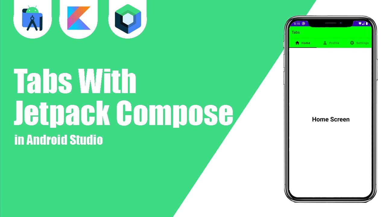 Tabs With Jetpack Compose in Android Studio | Kotlin | Jetpack Compose | Android Tutorials