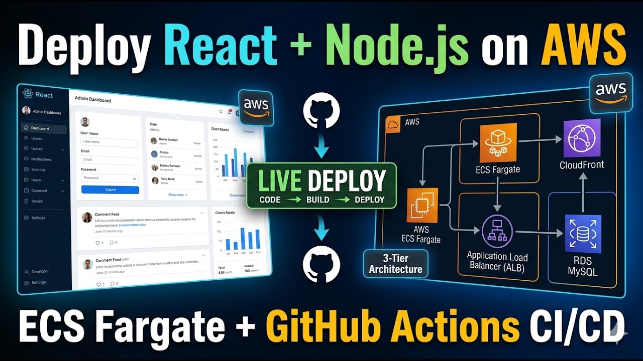 DevOps Project: Deploy a Production React + Node.js App on AWS (ECS Fargate, CI/CD & GitHub Actions)