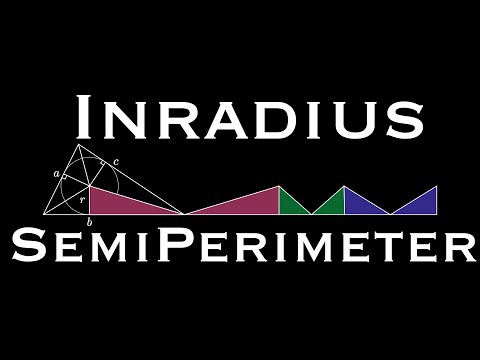 Triangle Area from Inradius and Semiperimeter (visual proof)