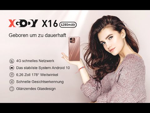 XGODY X16 Handy Ohne Vertrag, Android 10 Face ID Dual SIM GPS Handy (Nebel Gold)