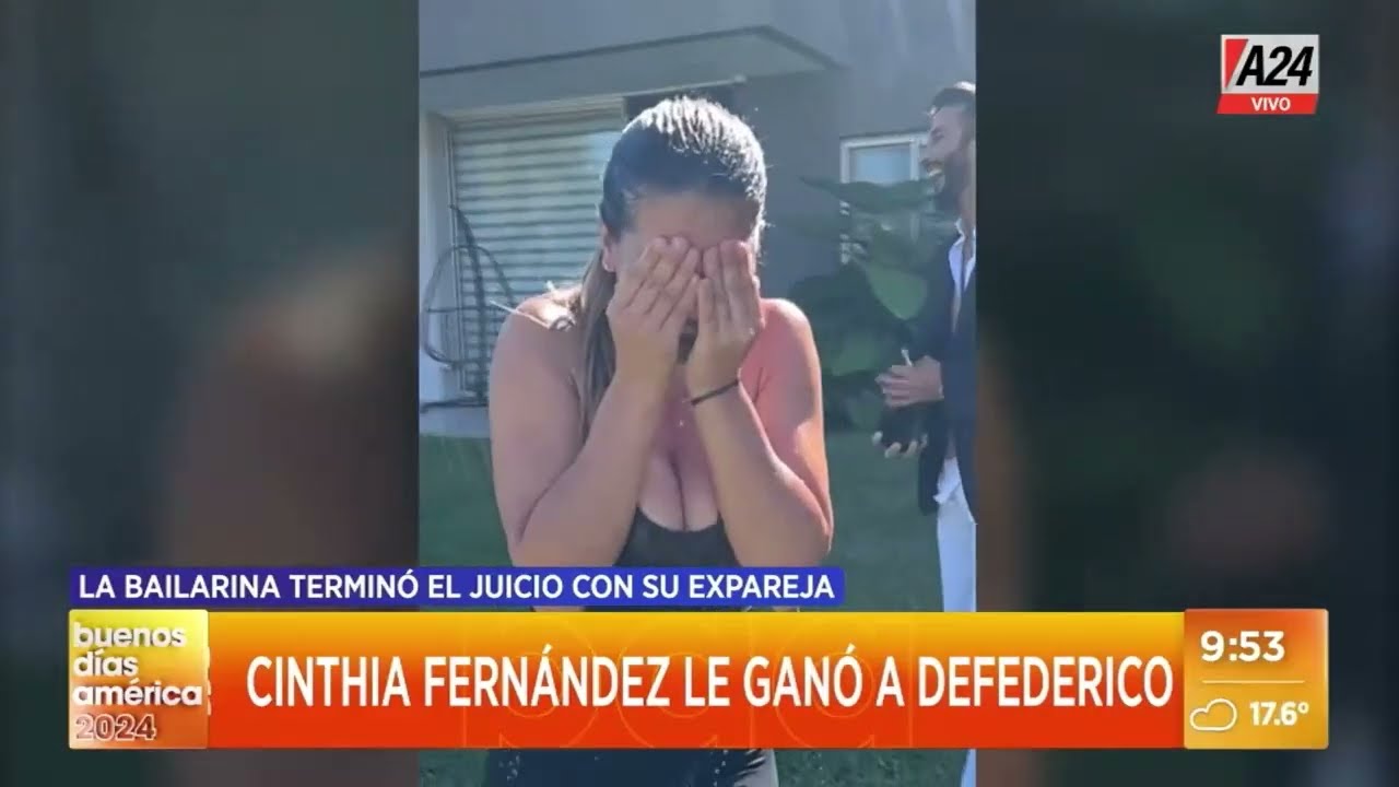 Las lágrimas de Cinthia Fernández por el final de su conflicto judicial con Matías Defederico