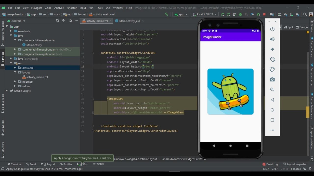 Membuat ImageView Rounded Corner - Android Studio