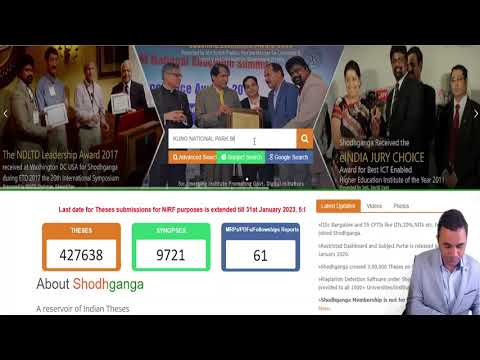 Shodhganga I How to use sodhganga I Shodhgangotri I How to download thesis