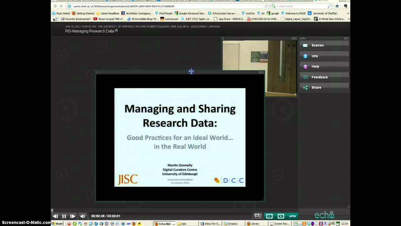 Demonstration of new Echo360 player