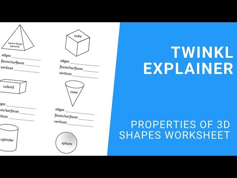 Properties of 3D Shapes Worksheet
