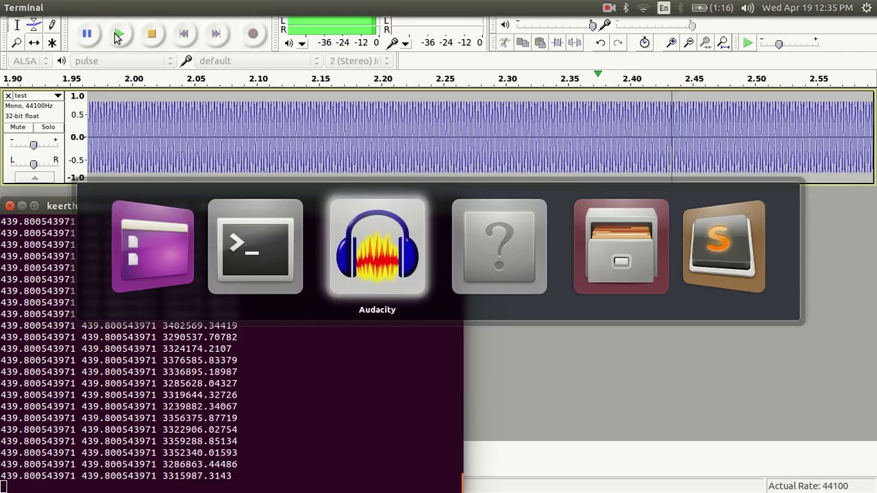 It is ridiculously simple to generate a sine wave file on python !