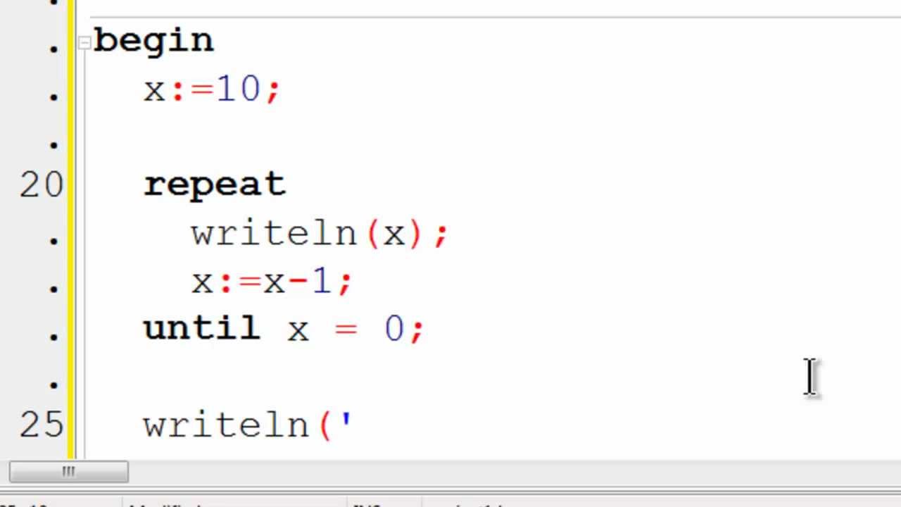 Free Pascal Program Tutorial 8 - Repeat Until Loop - Lazarus
