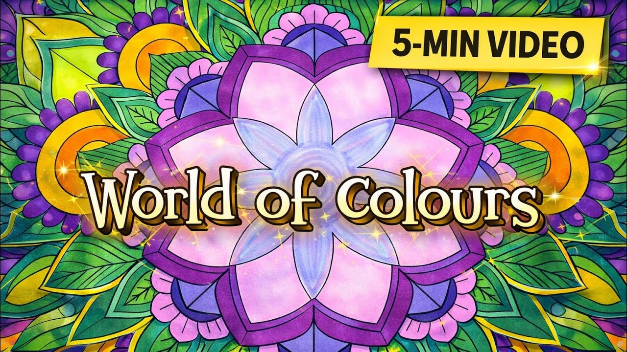  Beauty of Colours 💜 | Relaxing Mandala Coloring (5 MIN Calm Art Therapy)