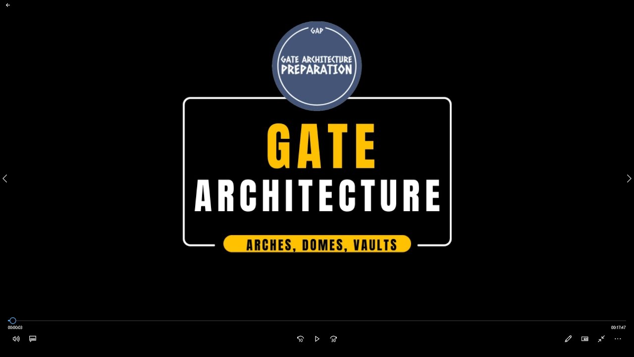 GATE ARCHITECTURE - A3 ARCHES, DOMES & VAULTS