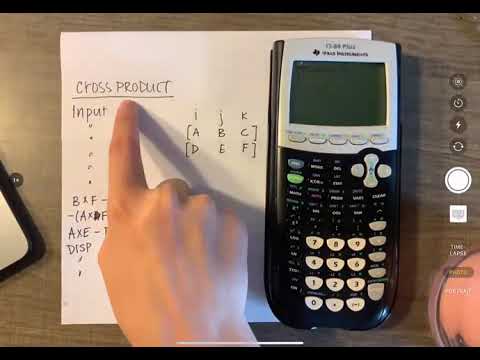 Unit Vector and Cross Product on a TI-84
