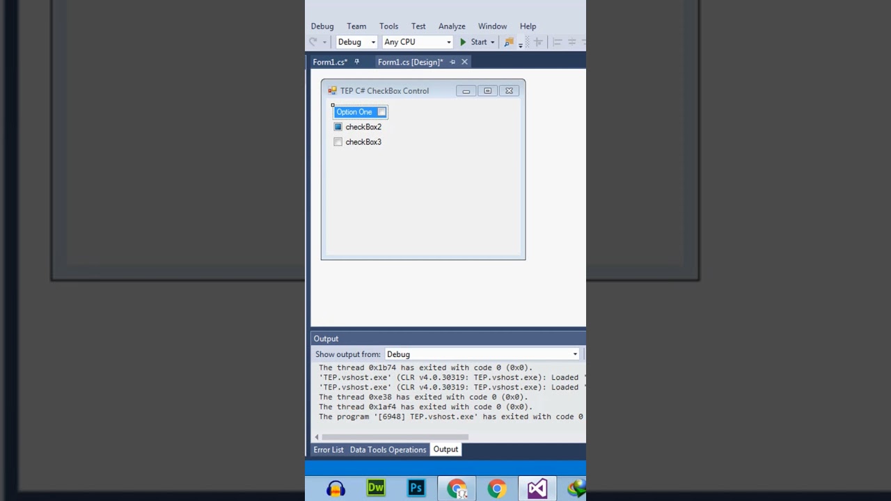 054 - H - Change C# CheckBox Size